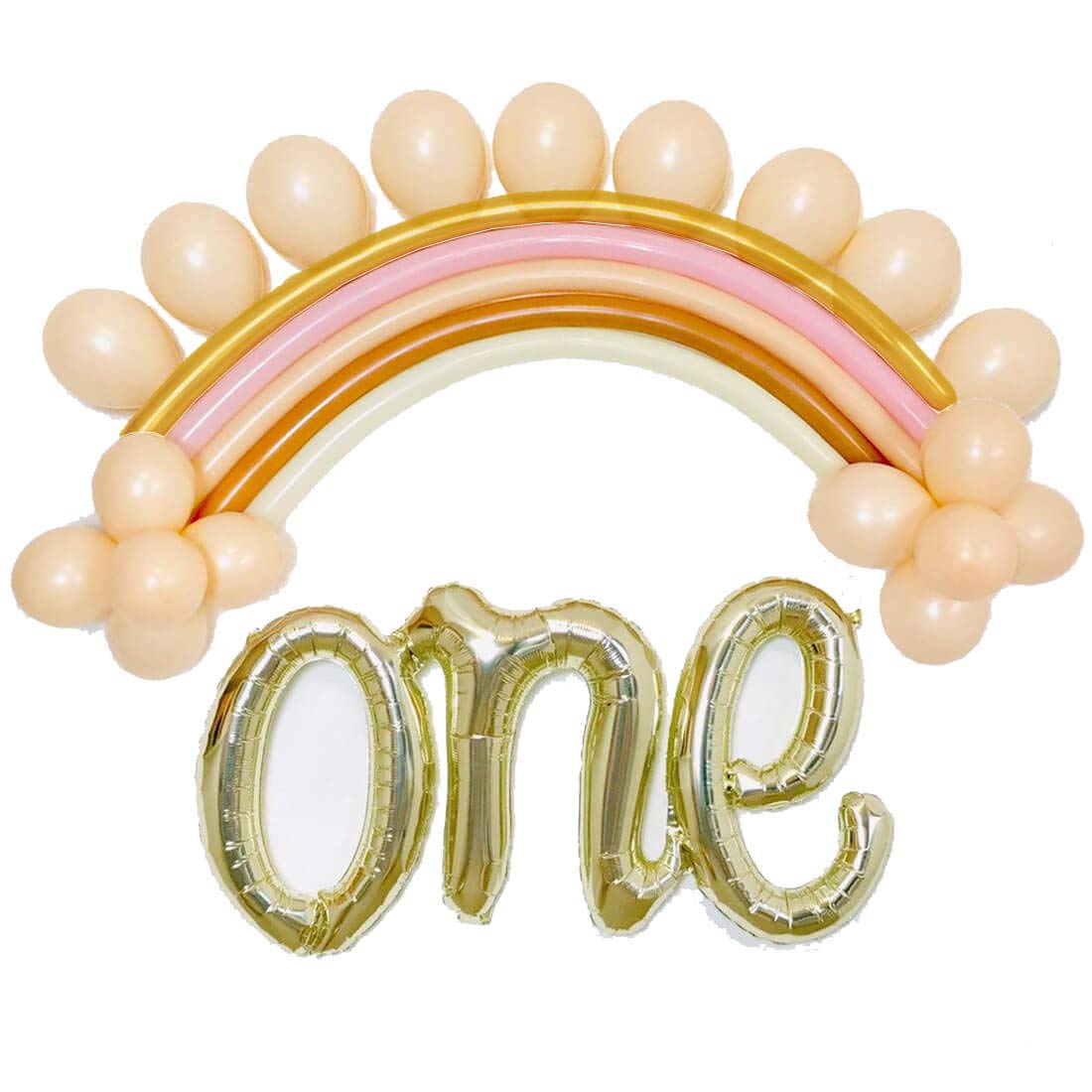 Heeton Boho Rainbow Balloons Boho First Birthday Party Supplies ...