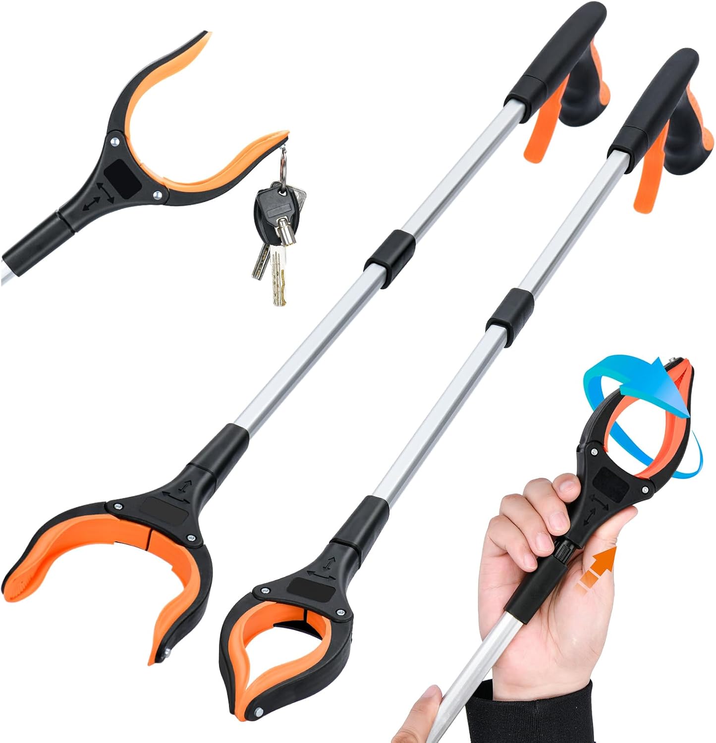 Amazon.com: 2-Pack Grabber Reacher Tool & Reacher Grabber Pickup Tool,32 inch Upgrade Foldable ...