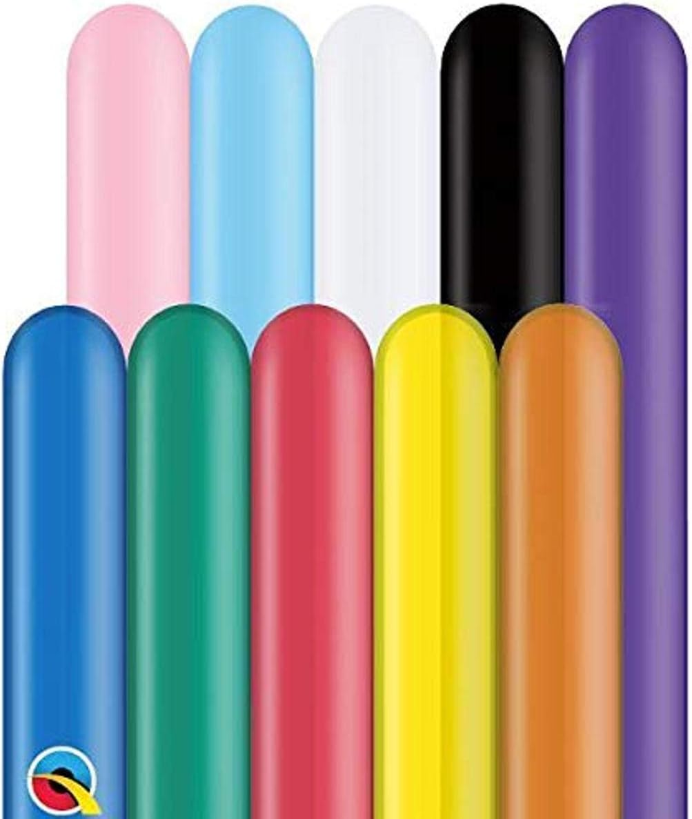 Amazon.com: Qualatex 260Q Vibrant Assortment Tying Balloons (100ct ...