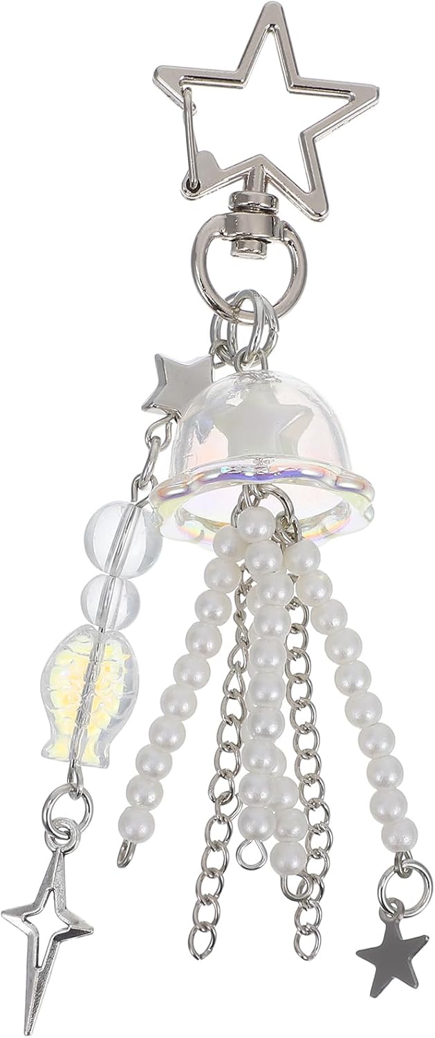 Jellyfish Keychain:Ocean Style Cute Car Keychains for Women Girls ...