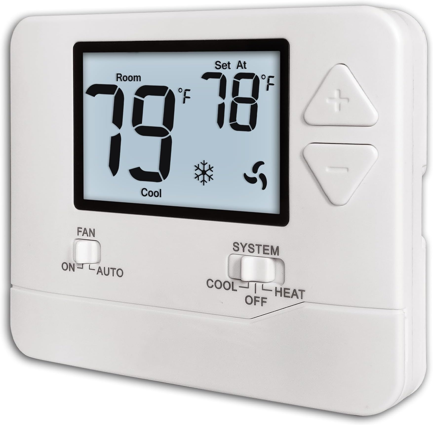 Upgraded Non Programmable Thermostats for Home 1 Heat/1 Cool Single ...