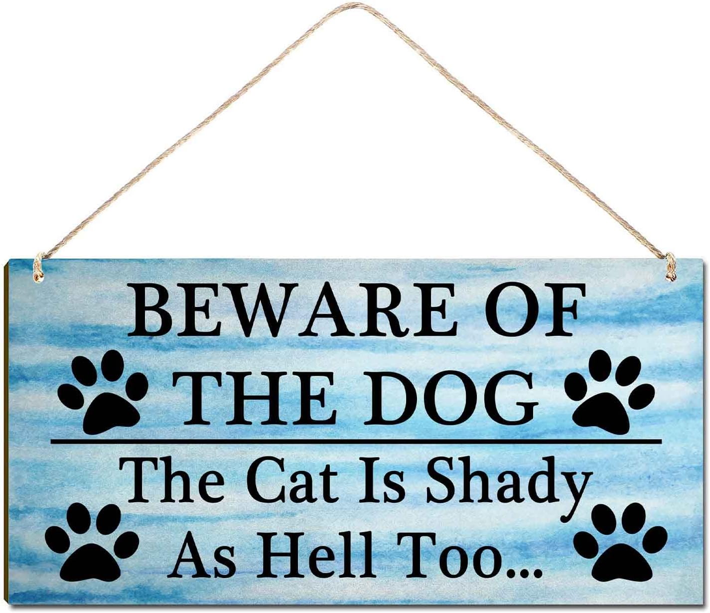 Amazon.com : Front Door Outside Funny Porch Signs Outdoor Beware Of The ...