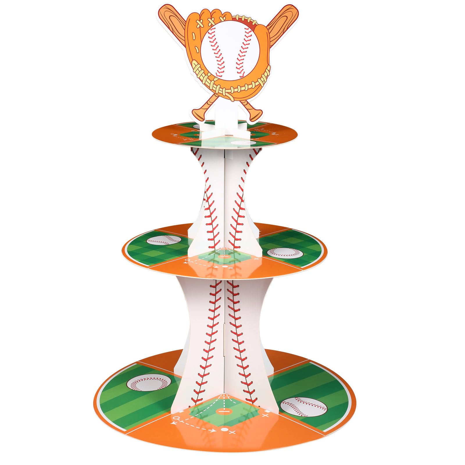 Amazon.com | Basketball Theme Party Cupcake Stand Decorations, 3 Tier ...