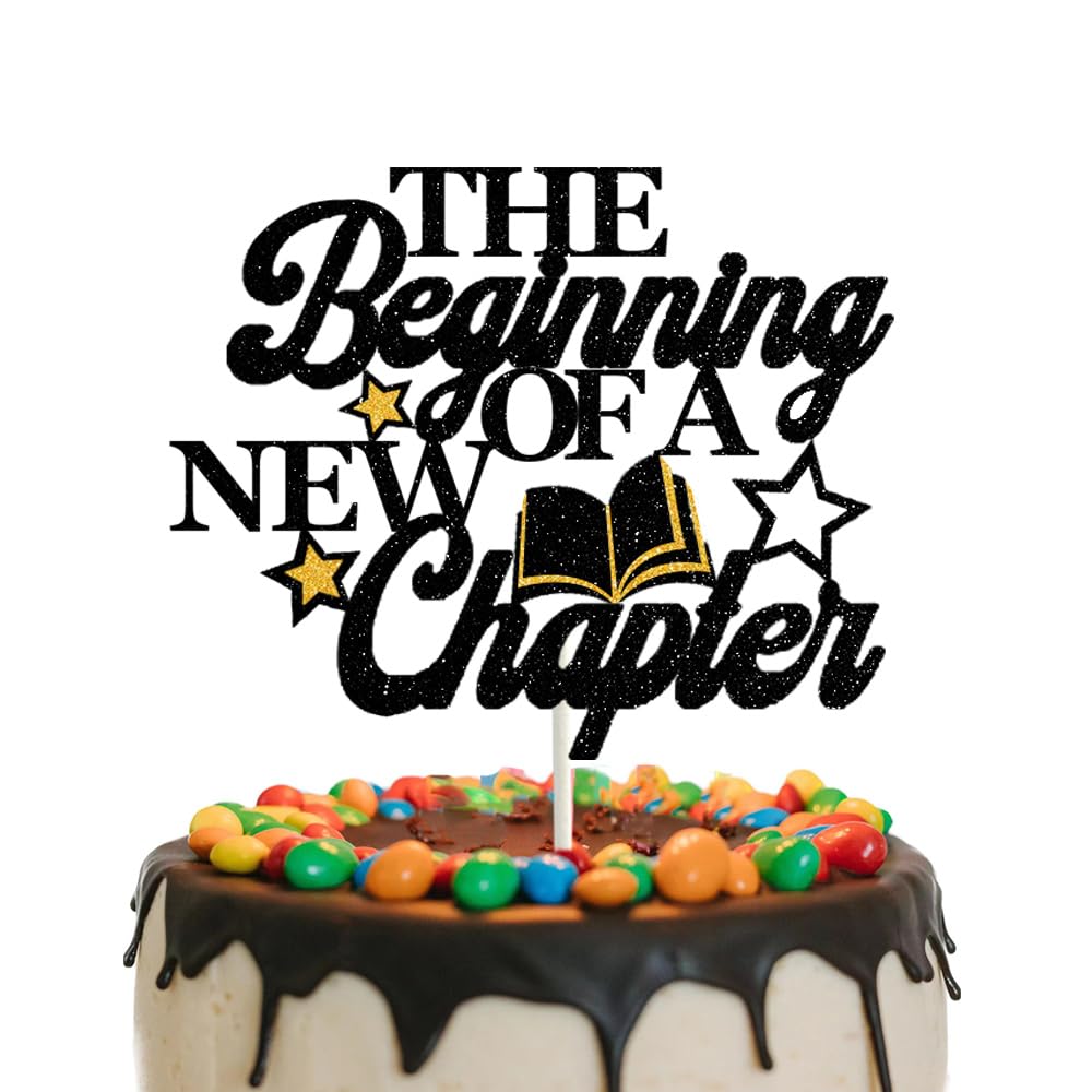 Buy The Beginning of A New Chapter Cake Topper Graduation Book Cake ...
