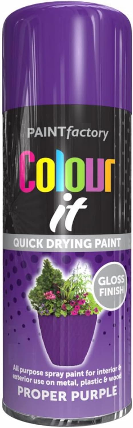 Purple Gloss Interior & Exterior Spray Paint 250ml - Amazon.com