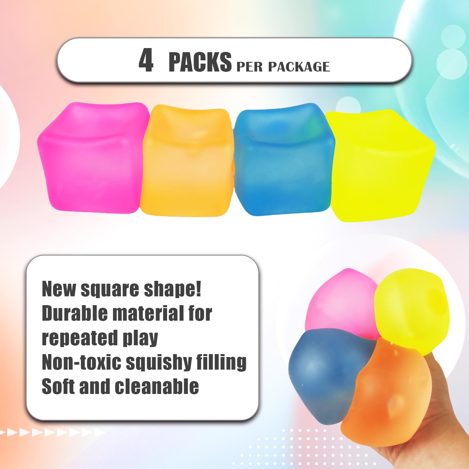 Snapklik.com : ZHEBAG Nice Sugar Ball Cube, Squishy Fidget Toys, Ice ...