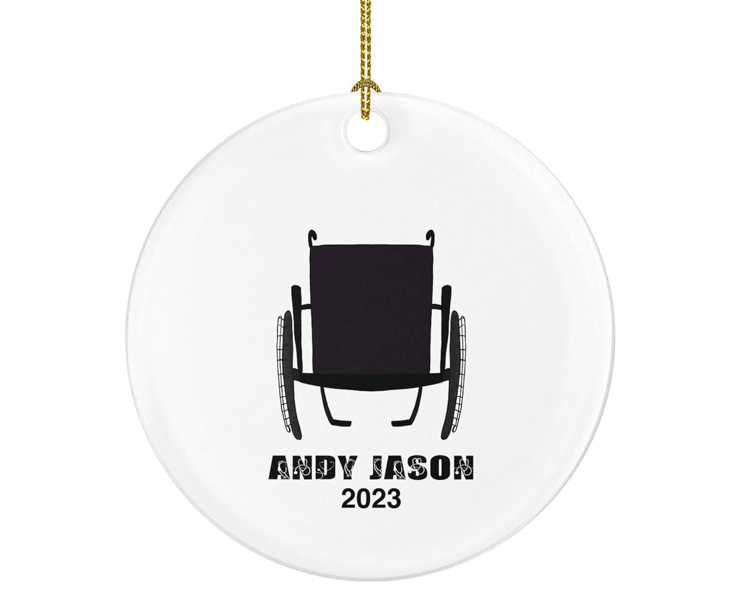 Amazon.com: Wheelchair Christmas Personalized Ornament - Handicapped ...