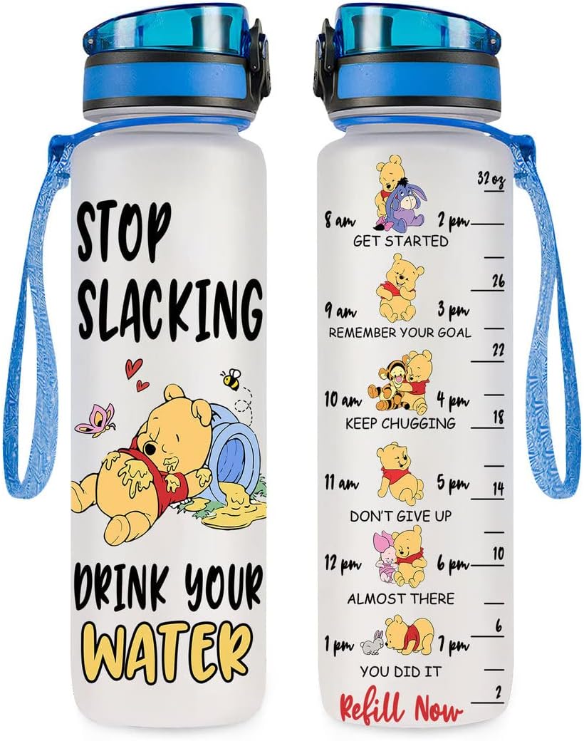 Amazon.com: GEPOSTORE Pooh 32 Oz Water Track Bottle, As Soon As Saw You ...