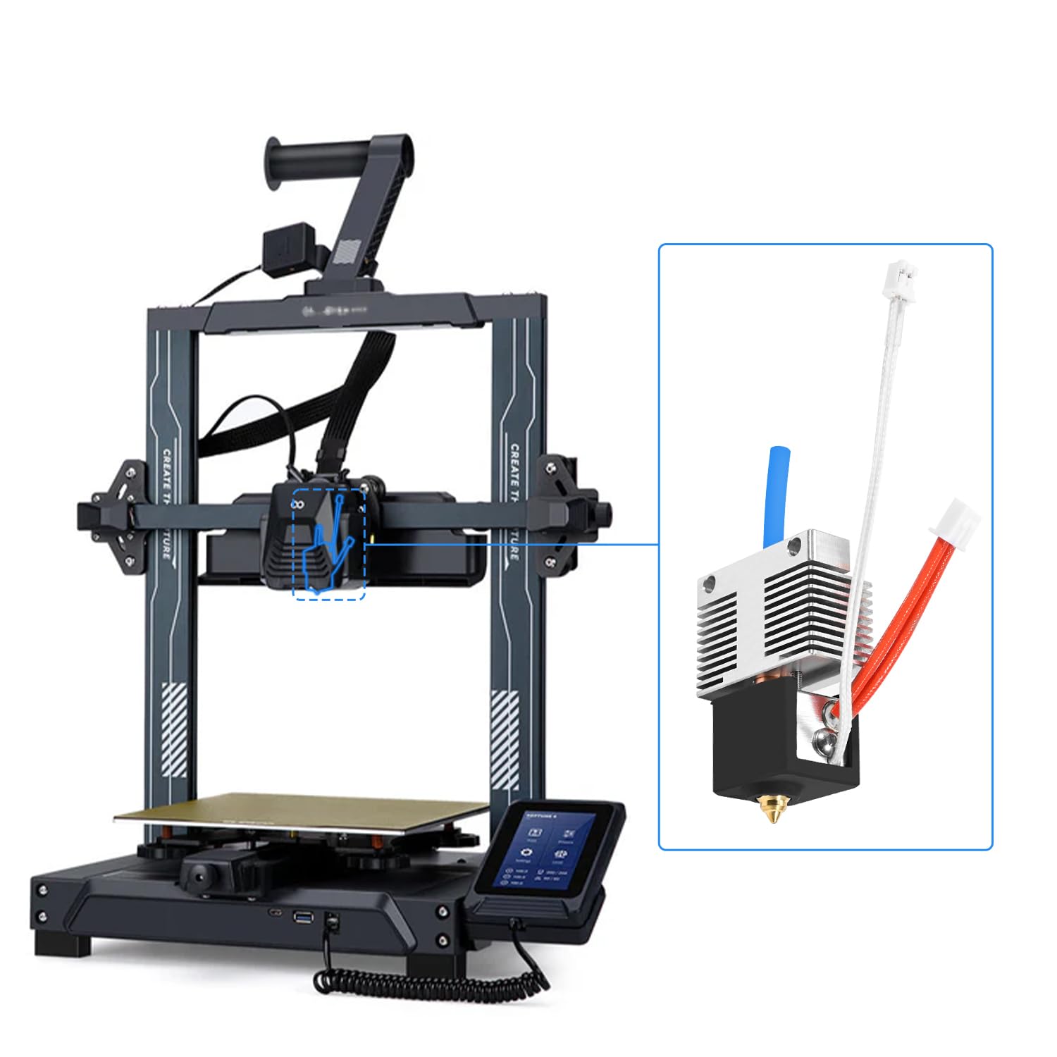Snapklik.com : Hotend Kit For Neptune 4 Pro, Assembled Print Hot End ...