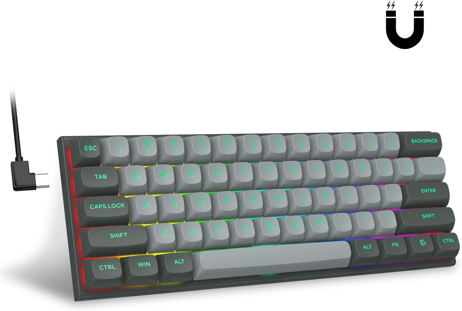 Amazon | IROK ND75 ラピッドトリガー 磁気スイッチ ゲーミングキーボード メカニカルキーボード TKL 75% ホットスワップ RGBバックライト プログラム可能 有線 ...