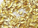 ・ブランド:ファイニエ・製造元:KKFN・皮ヒモ止め金具等に・カシメ・1個サイズ：全長約6mm（カン含む）横幅約外径約3mm　内径幅約2.5mm　カン内径約1.5mm　未使用時厚み約2.5mm 幅約3mm迄で厚さ約1ｍｍ～約1.5ｍｍ程度の...