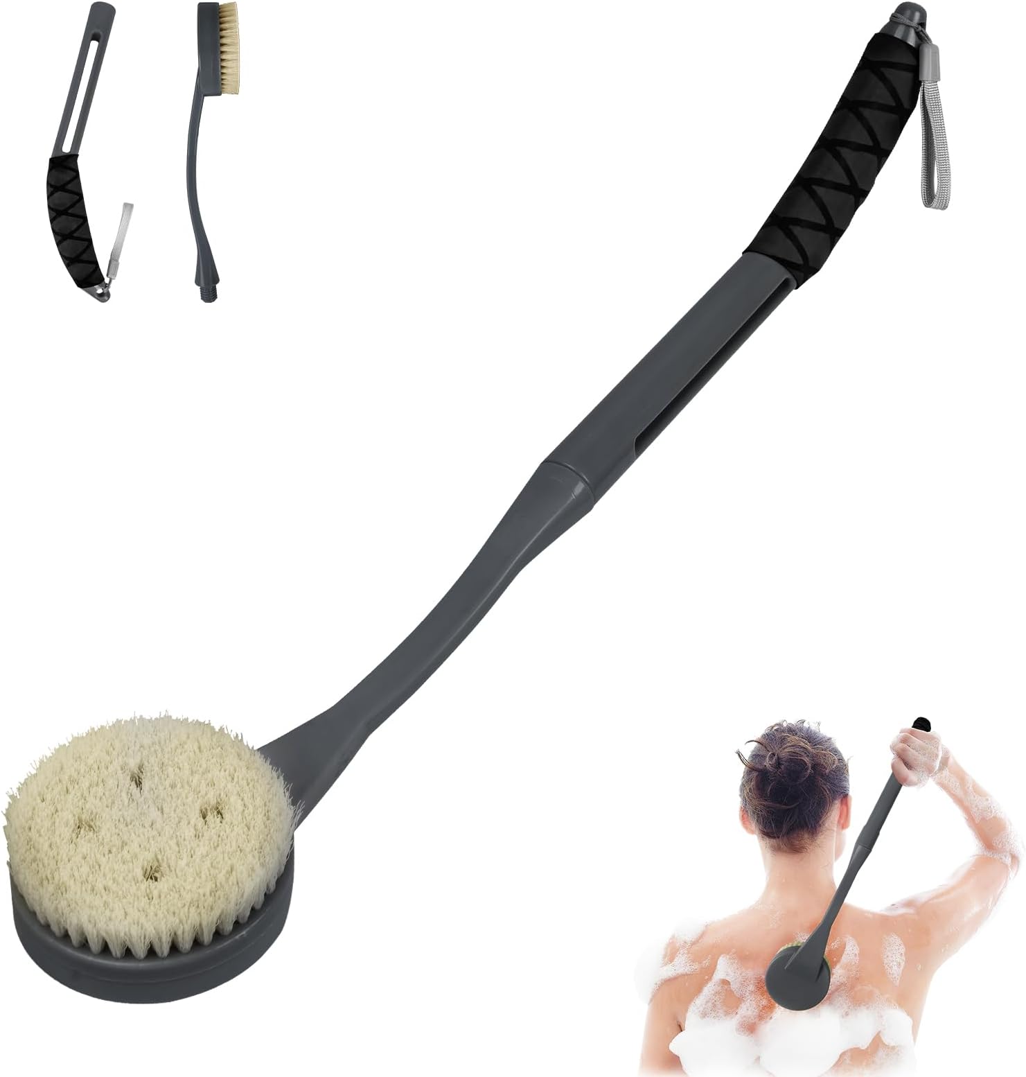 Amazon.com : Body Back Scrubber – 17'' Long Handle Shower Brush ...
