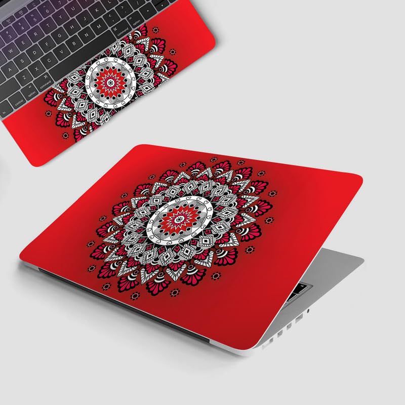 Yuckquee Mandala Art Full Body Vinyl Laptop Skin for 14 Inches Laptops ...