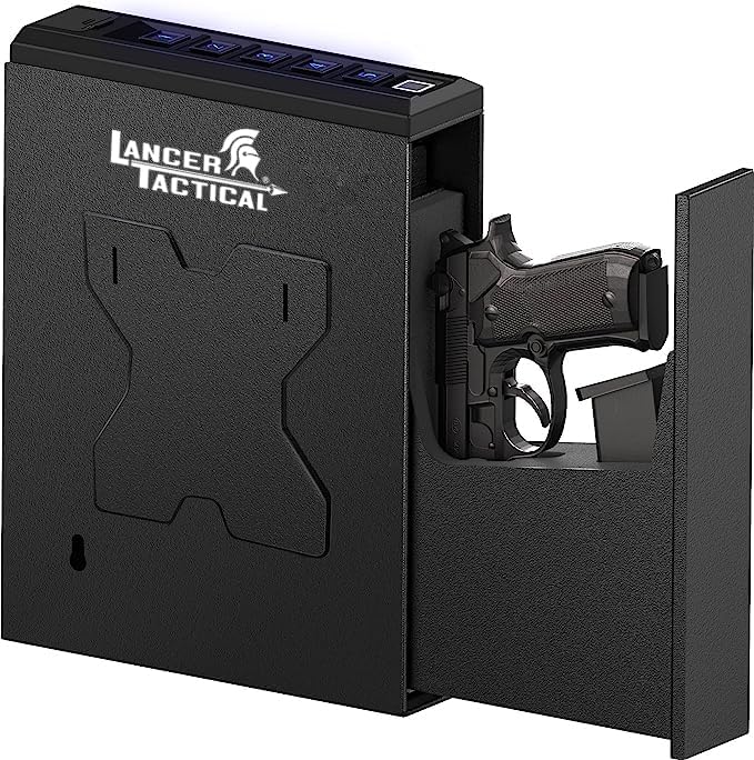 Amazon.com: Lancer Tactical Biometric Slider Handgun Gun Safe for ...