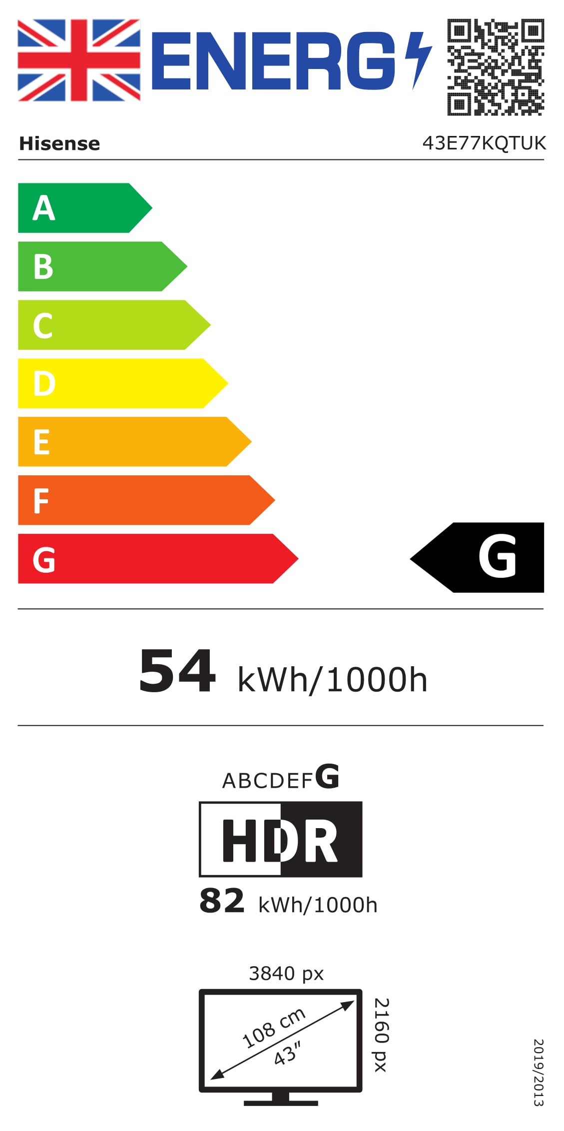 Hisense 43 Inch QLED Smart TV 43E7KQTUK - Quantum Dot Colour, 60Hz VRR ...