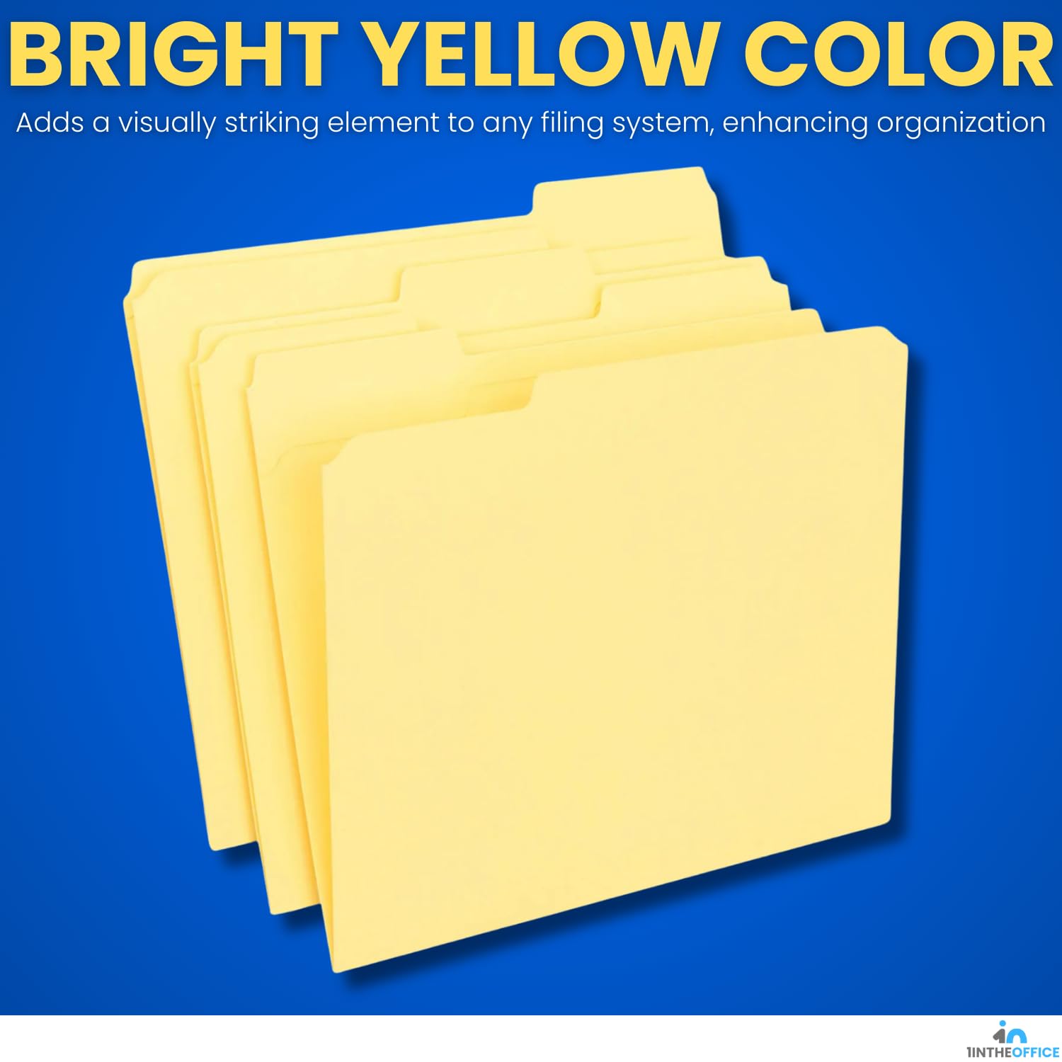 Snapklik.com : 1InTheOffice Yellow File Folders Letter Size, Manilla ...