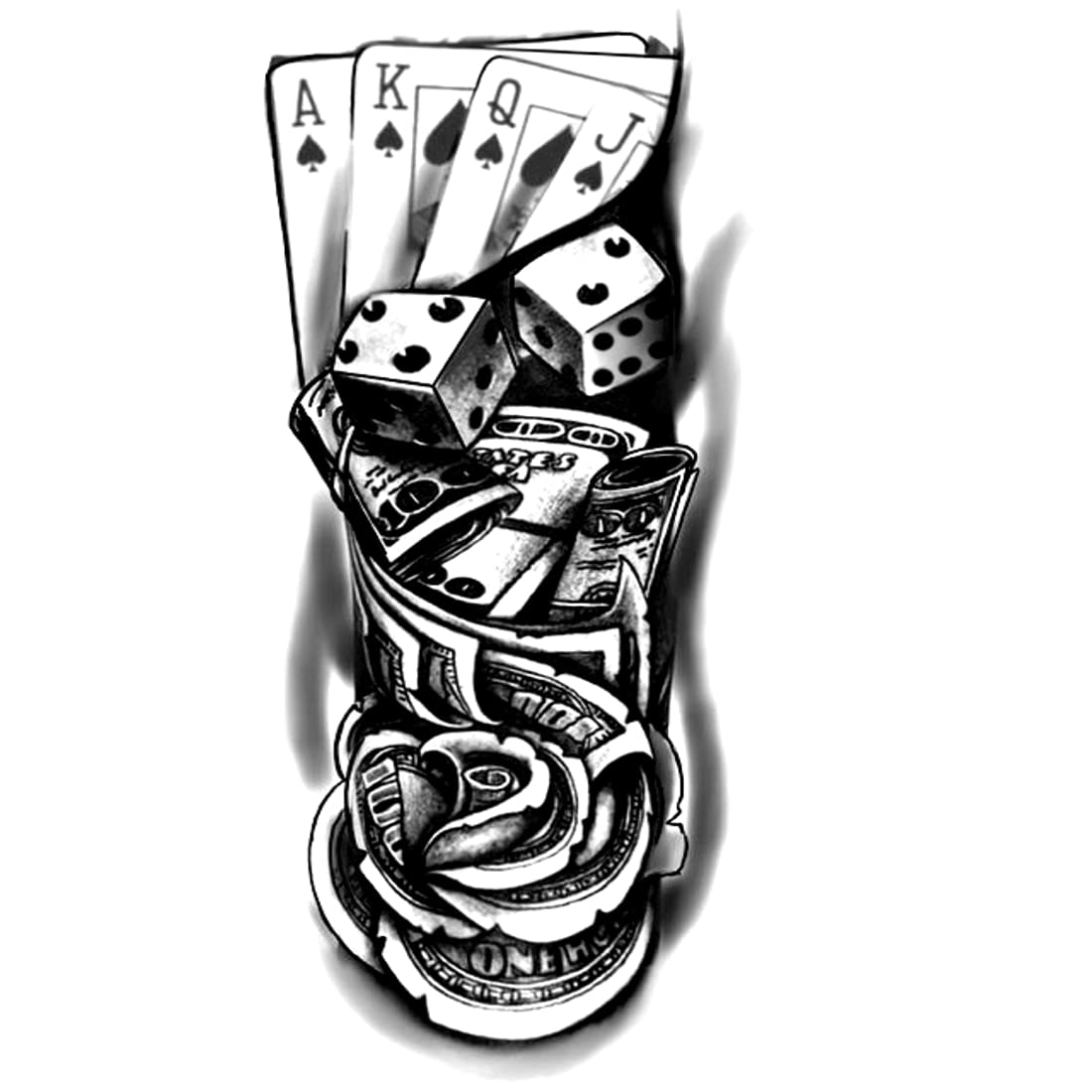 Card And Dice Tattoo Designs