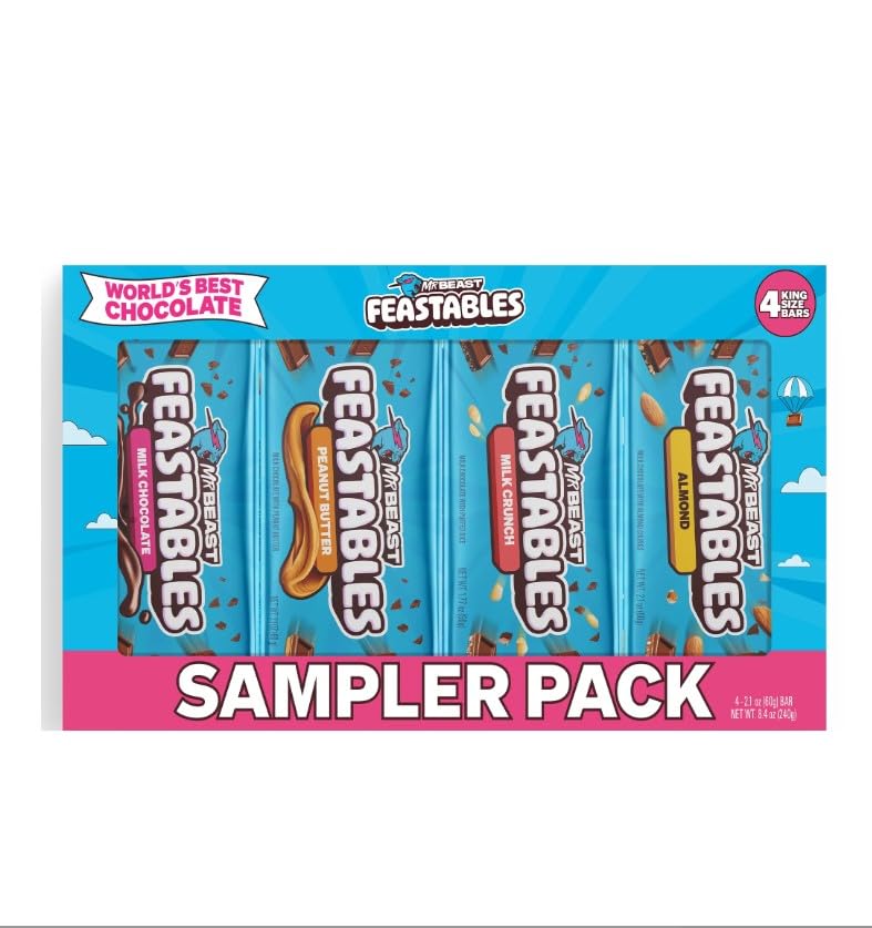 Milk Chocolate Bar 2 1 Oz 60g Feastables Chocolate Sampler | Desertcart ...