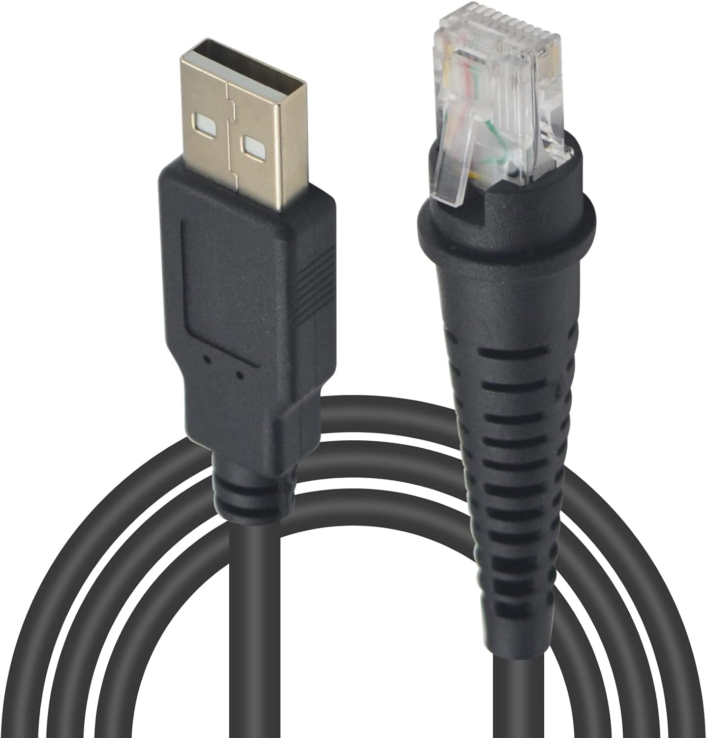 Amazon.com : Poyiccot Barcode Scanner USB Cable 2m/6.5ft, RJ45 to USB 2.0 Barcode Scanner Cable ...