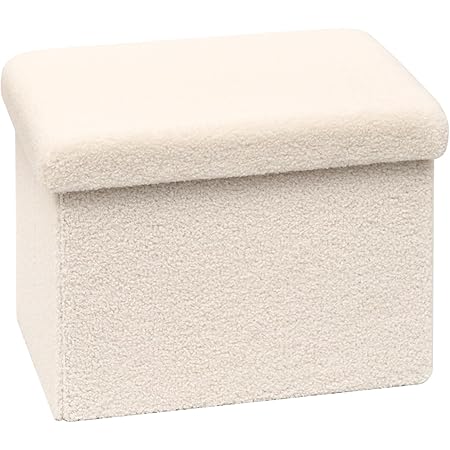Amazon.com: B FSOBEIIALEO Storage Ottoman Cube Small Sherpa Ottoman ...