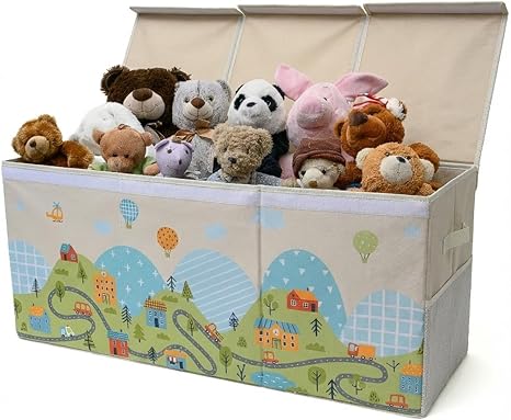 Amazon.com: SoftOwl Extra Large Toy Storage Organizer with Lid - Sturdy ...
