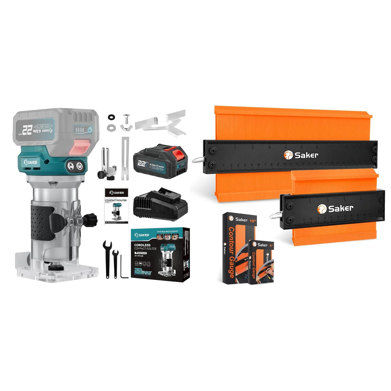 Amazon.com: Saker Contour Gauge Duplication 5 inch+10inch AND Saker ...