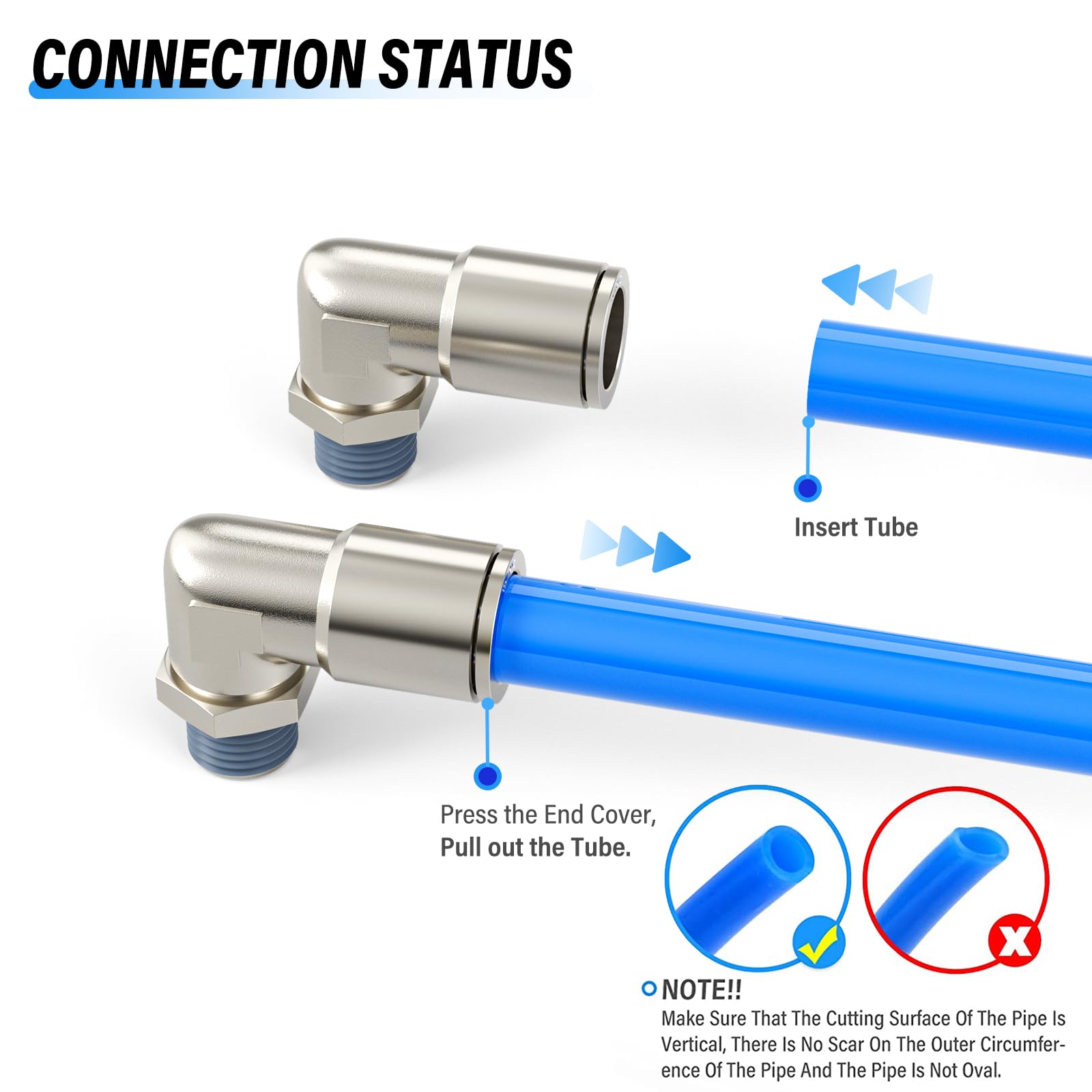 Snapklik.com : TAILONZ PNEUMATIC Elbow 5/16 Inch Tube OD X 1/4 Inch NPT ...
