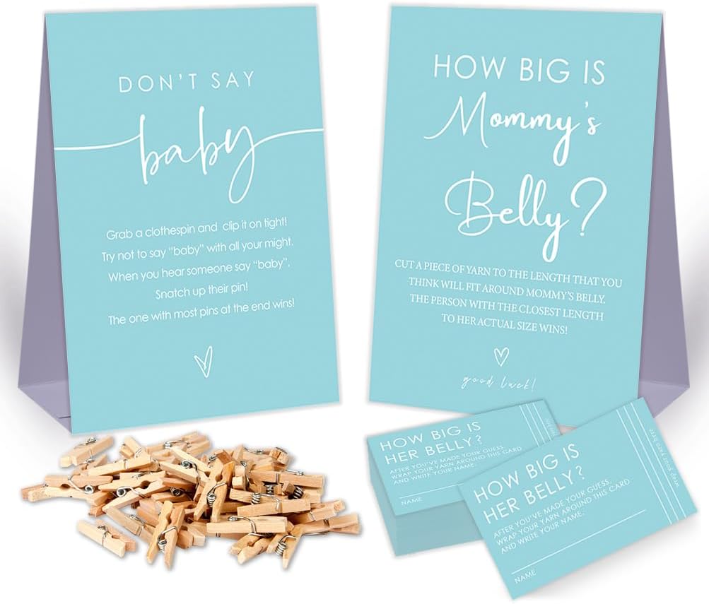 2 juegos rústicos para baby shower, no digas bebé y qué tan grande es ...