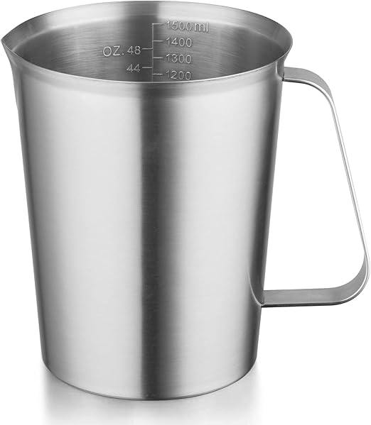 Amazon.com: CURTA 18/8 Stainless Steel Measuring Cup with Handle and ...