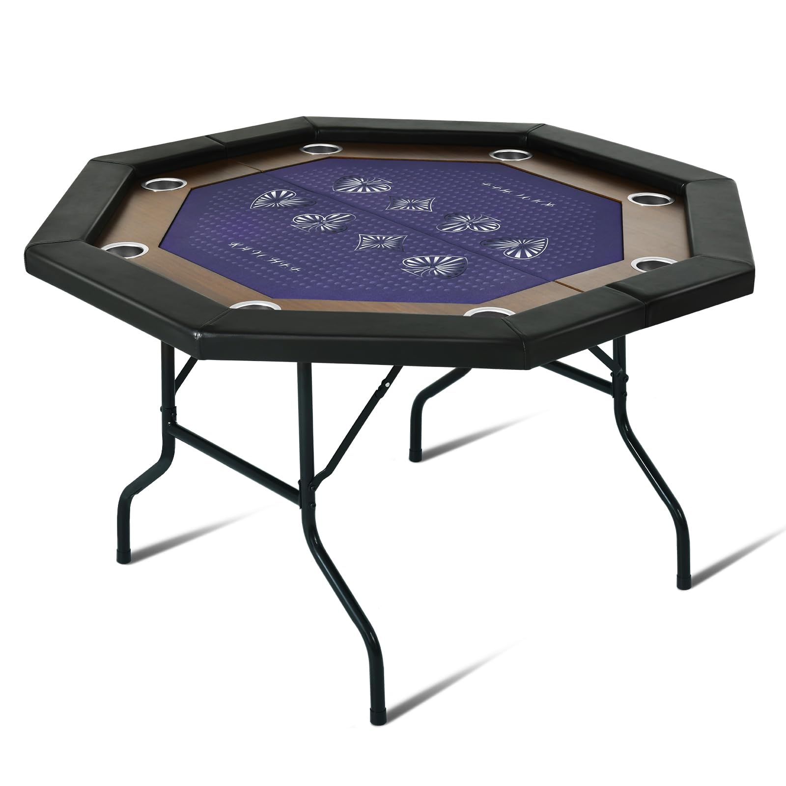 Amazon.com: REAHOISY 8 Players Poker Table Foldable, 50inch Upgraded ...
