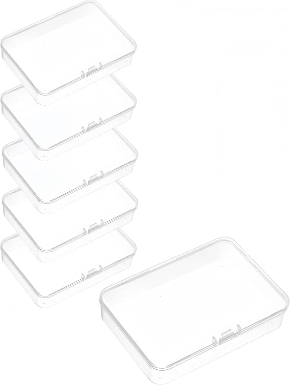 Amazon.com: luvilly6 Pack Small Plastic Boxes, Mini Storage Box for ...