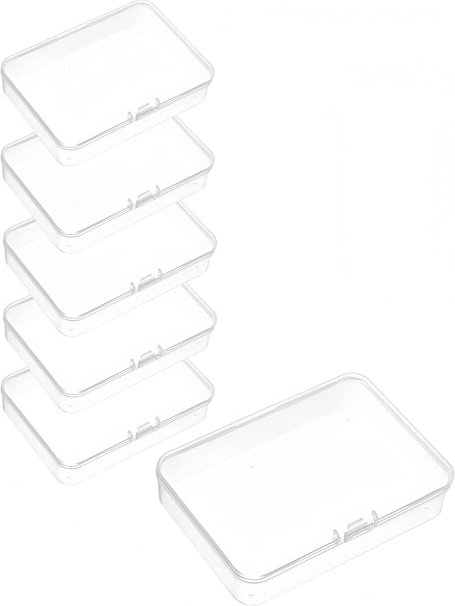 Amazon.com: luvilly6 Pack Small Plastic Boxes, Mini Storage Box for ...