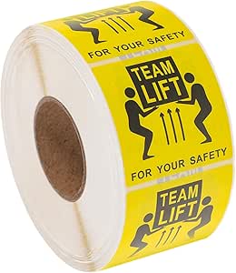 Amazon.com : SOLUSTRE 1 Roll Overweight Sticker Packaging Stickers ...