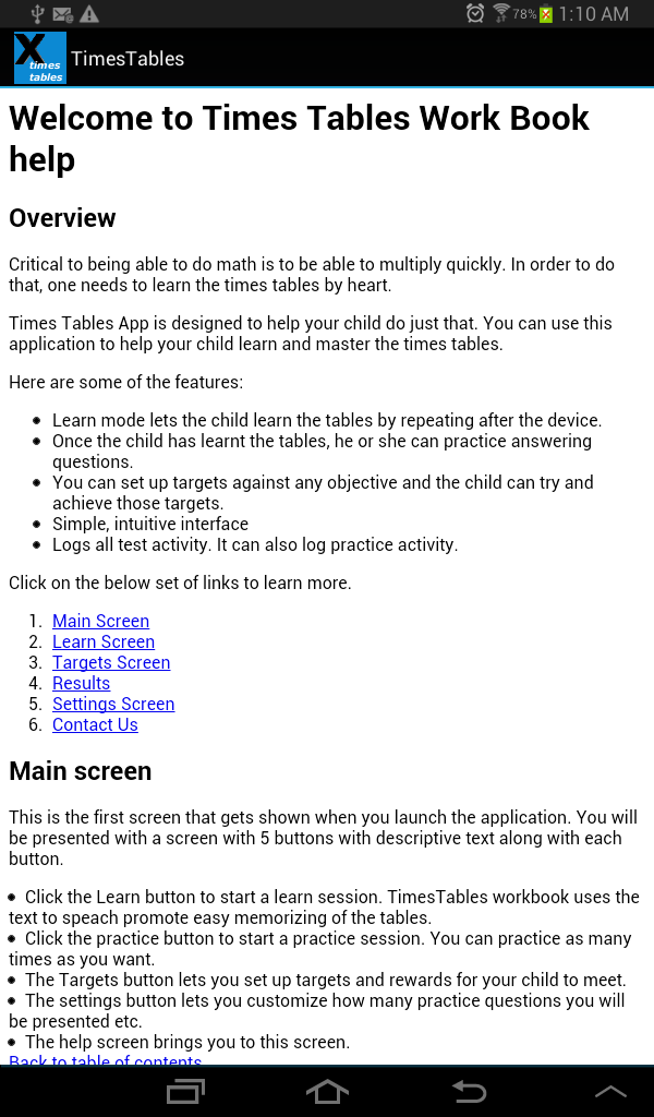 Times Tables Workbook - App on Amazon Appstore