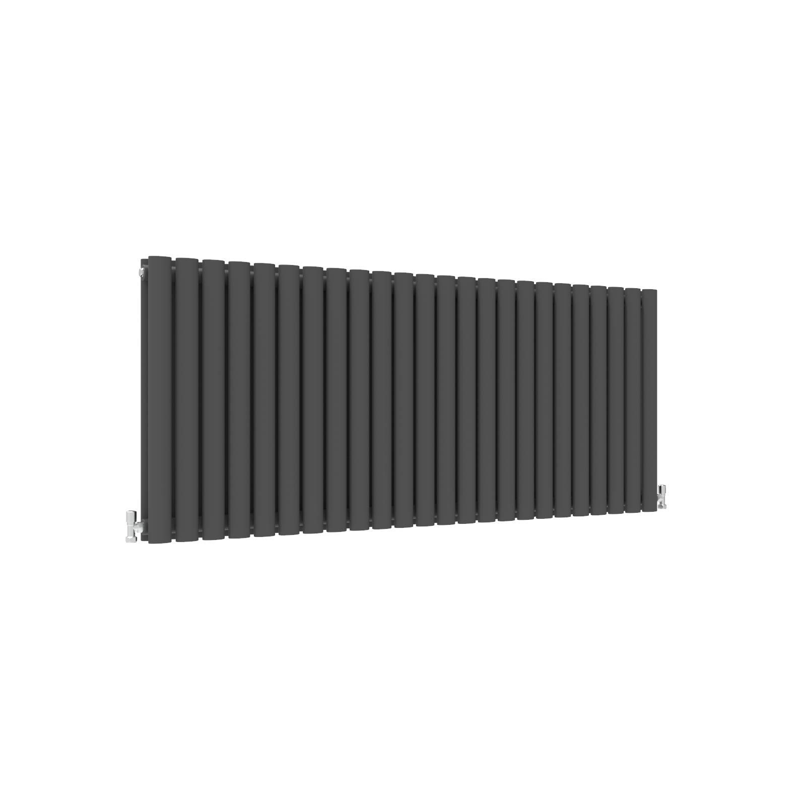 Horizontal Column Anthracite Radiator Oval Double Designer Radiator ...