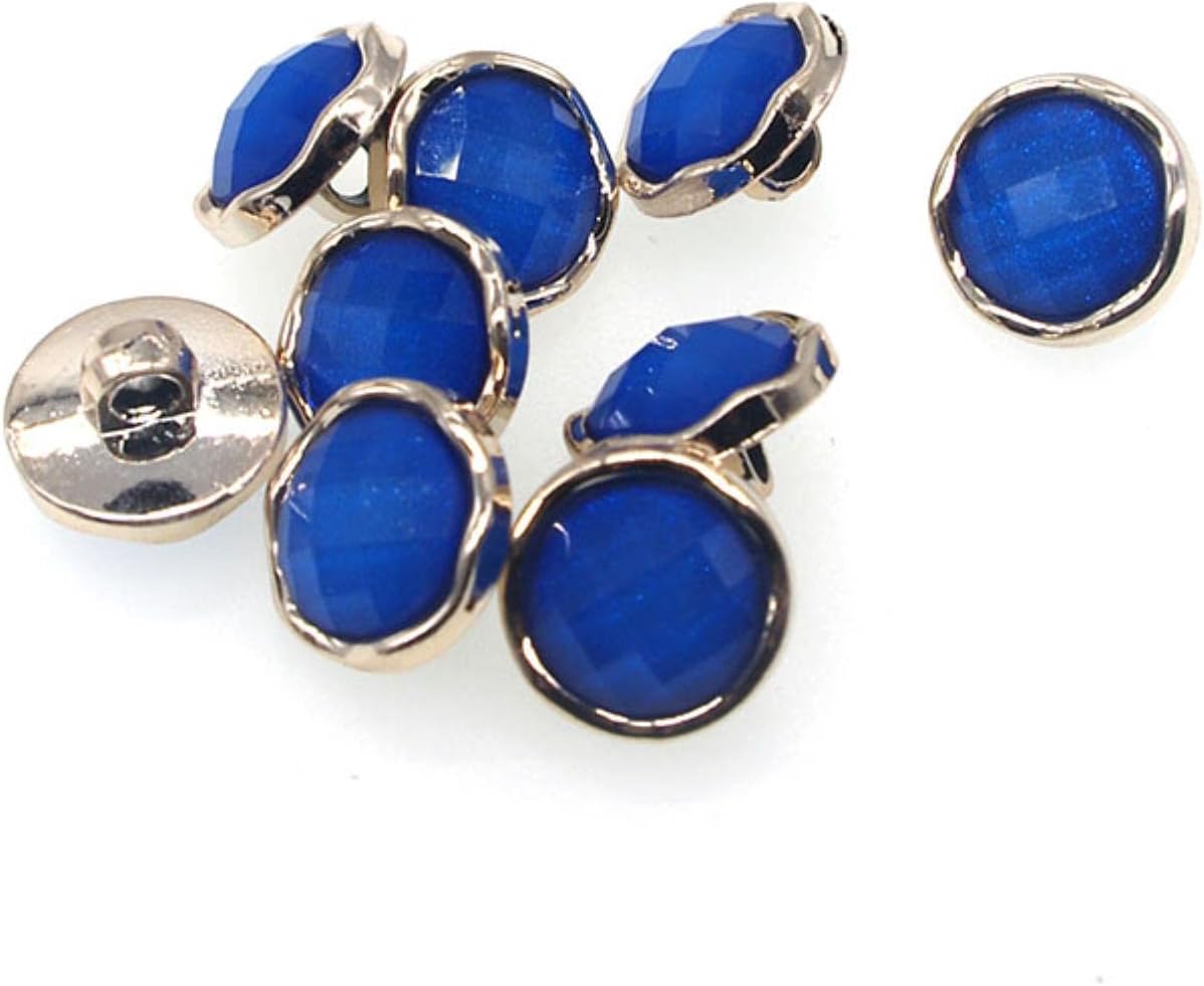 PAWYU 20 Pcs 13mm Round Blue Shank Beads Plastic Buttons for Sewing ...