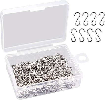 Amazon.com: Hysagtek 200 Pcs Mini S Hook Connectors S Shaped Hanging ...