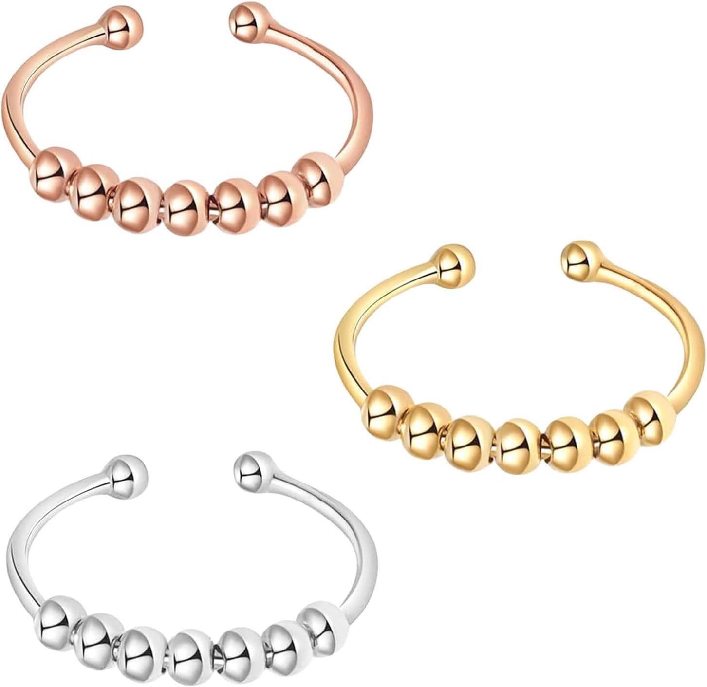 Fidget Ring Anxiety Ring Anti-Stress Ring Open Spinner Anxiety Stress ...