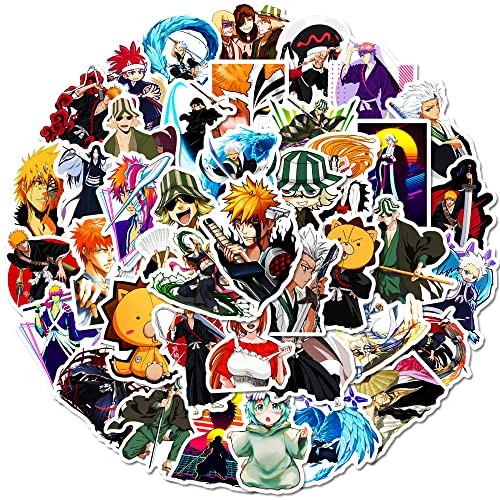 50 Pcs Anime Bleach Stickers for Laptop,Bumper,Skateboard,Water Bottles ...