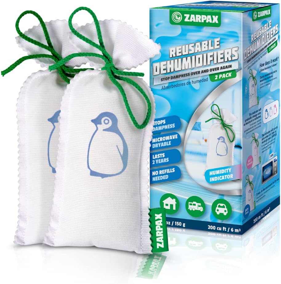 Amazon.com - ZARPAX Household Mini Moisture Absorbers | 5.5oz SET OF 2 ...