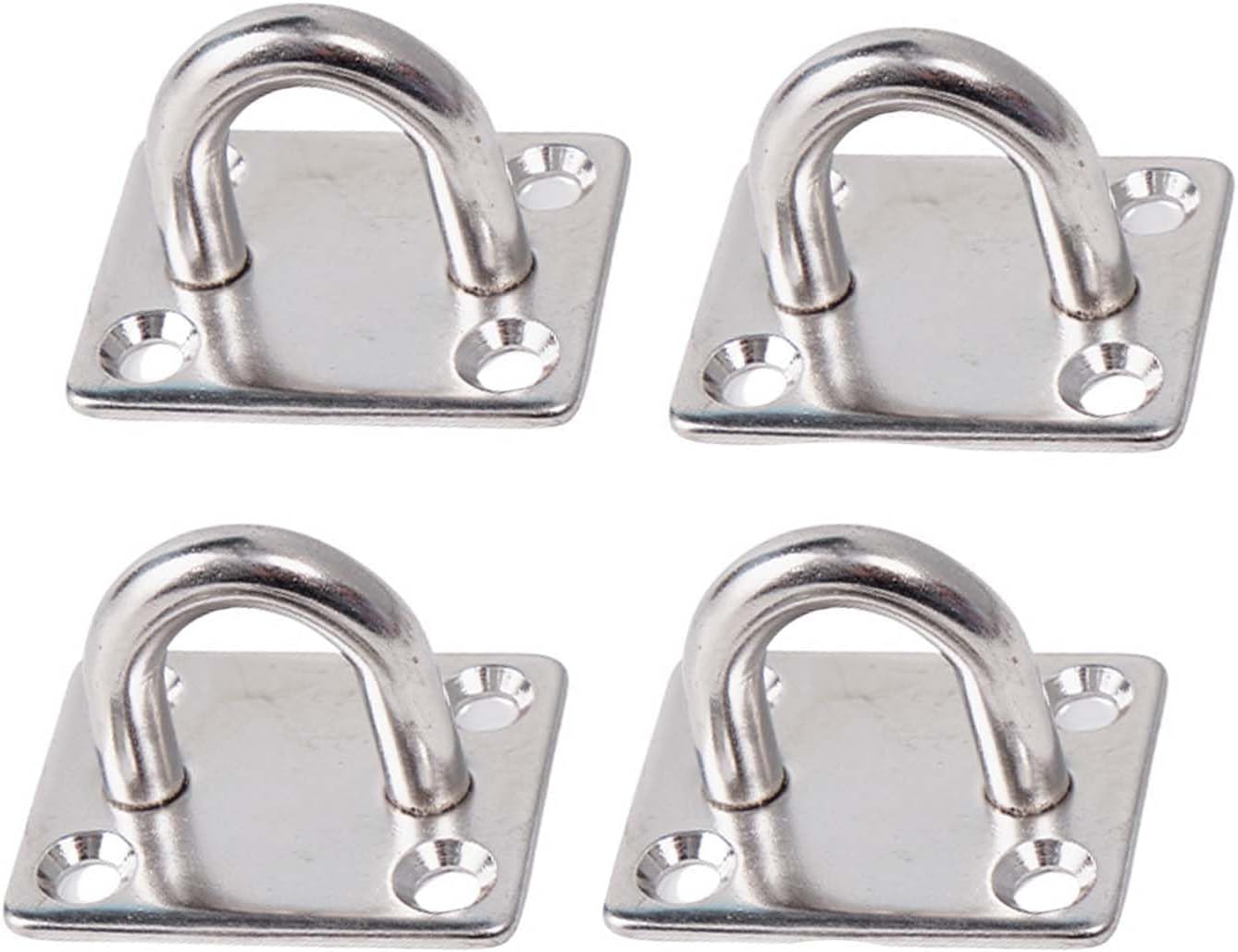 4 Pcs M6 Pad Eye Plate, Stainless Steel Ceiling Hooks, Metal Suspension ...