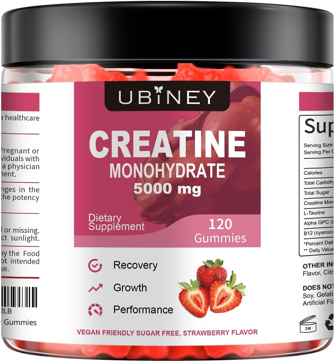 Amazon.com: Creatine Monohydrate Gummies with Vitamin B12 Sugar ...