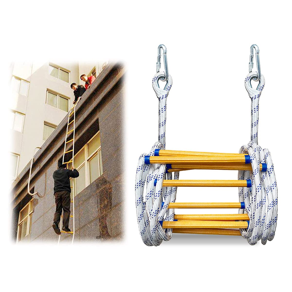 Flame Resistant Emergency Fire Safety Evacuation Ladder Fire Escape ...