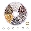 PandaHall Elite 1 Box 6 Colors About 1300 Pcs Iron Plated Jump Rings ...