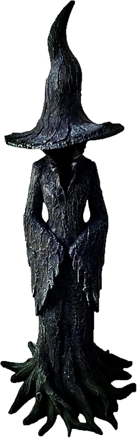 Amazon.com: QTWLUPUP New Cracked Bucket Witch Statue, Resin Statue ...