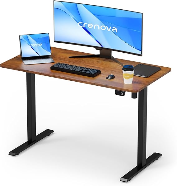 Amazon.com: Crenova Standing Computer Desk,Electric Height Adjustable ...