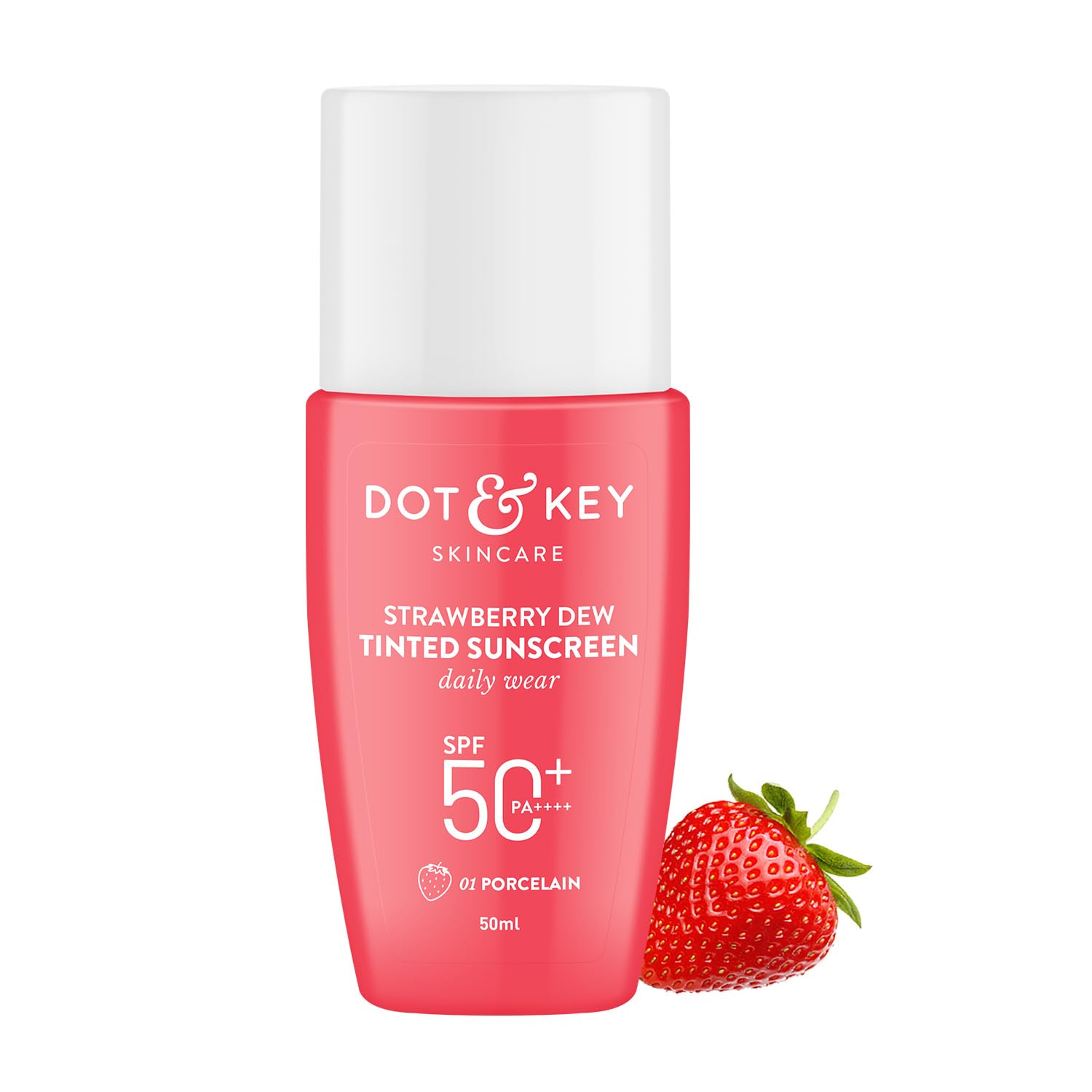 Dot & Key Strawberry Dew Tinted Sunscreen SPF 50+ Pa++++ - 01 Porcelain ...