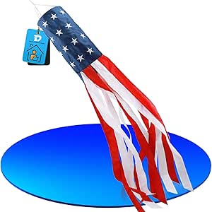 Amazon.com : DZSEE Patriotic American Flag Windsocks, 40 Inch Heavy ...