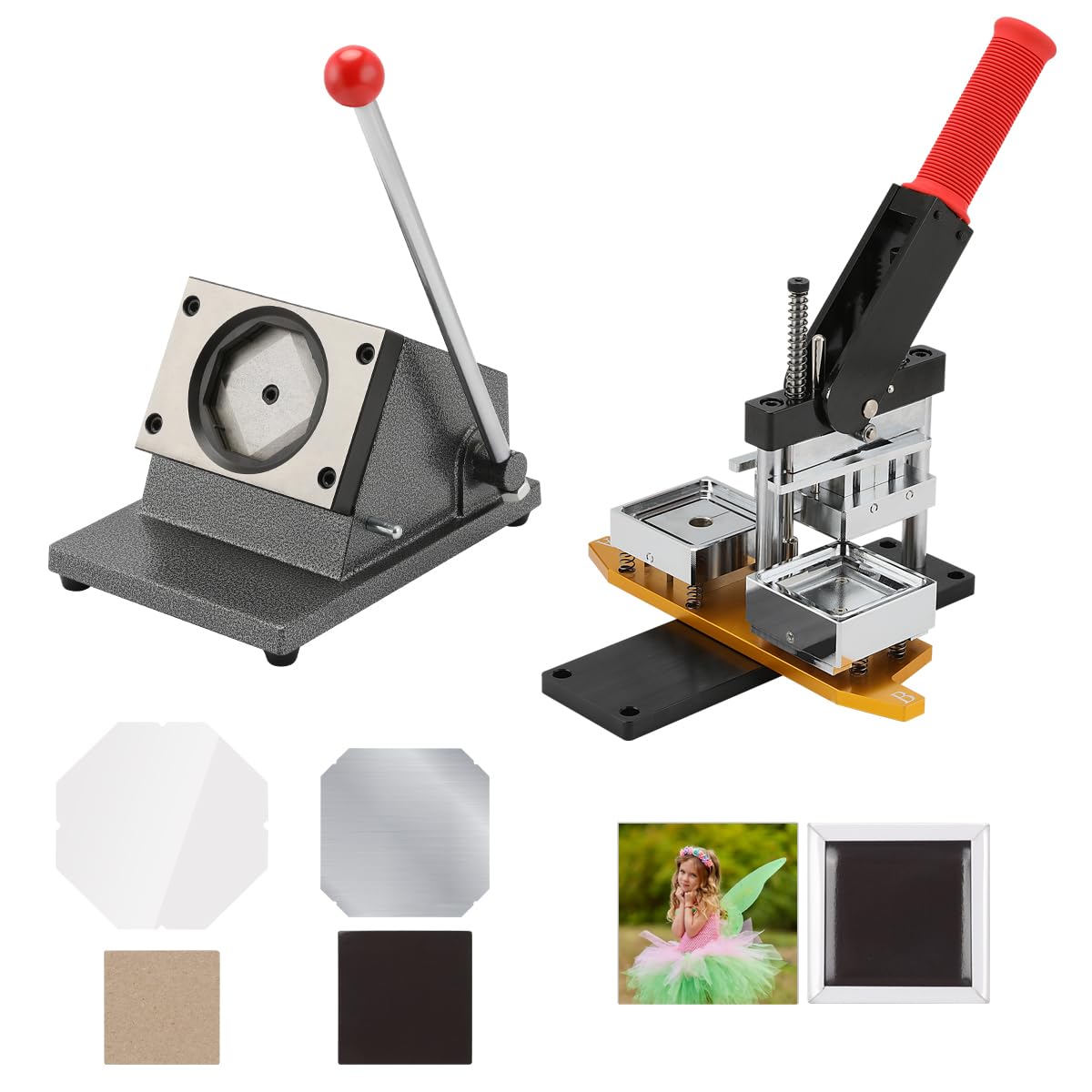 Amazon.com: 2x2inch Square Fridge Magnets Badge Maker Machine DIY Photo ...