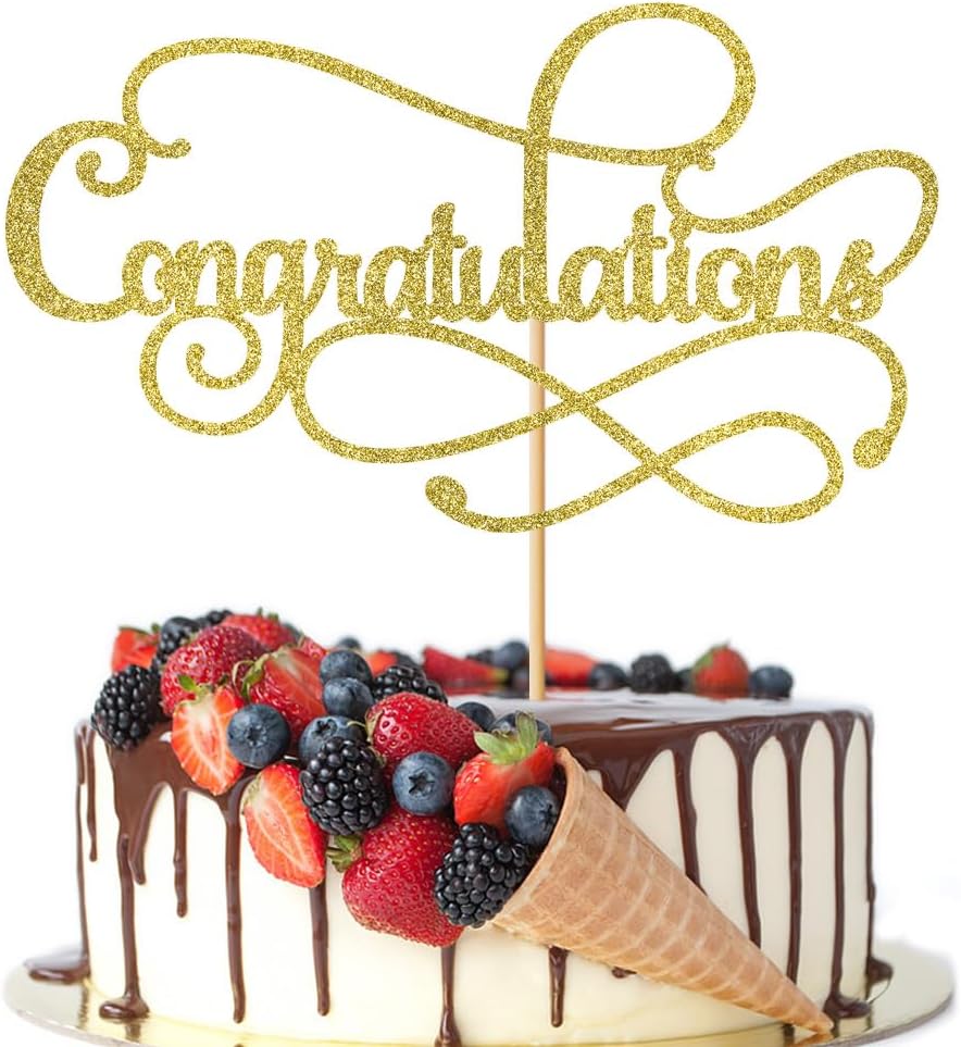 Amazon.com: Crseniny Congratulations Cake Topper,Congratulations 2025 ...